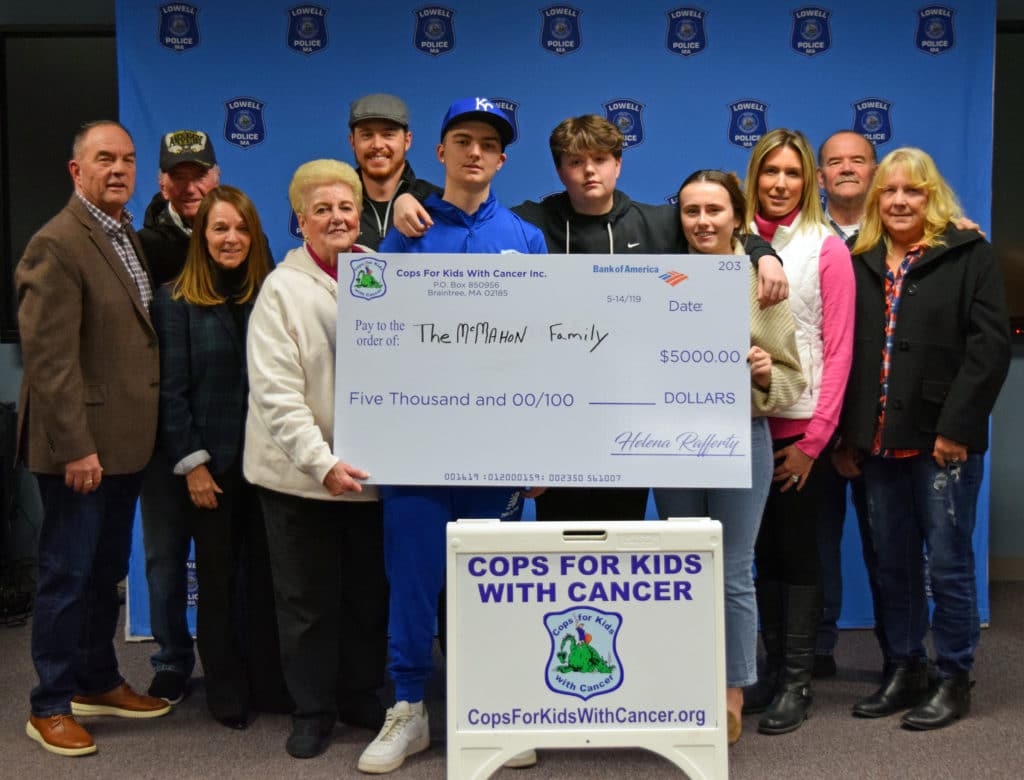 Lowell Police Department and Cops for Kids with Cancer Present Check to ...